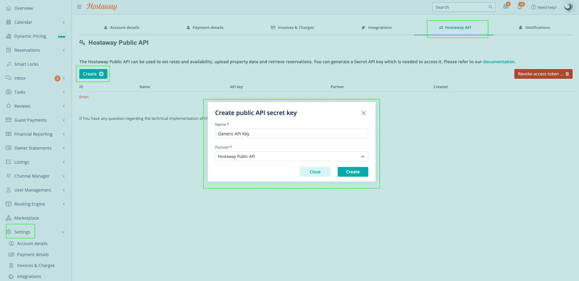 Hostaway Public API - Account & Secret Key – Hostaway